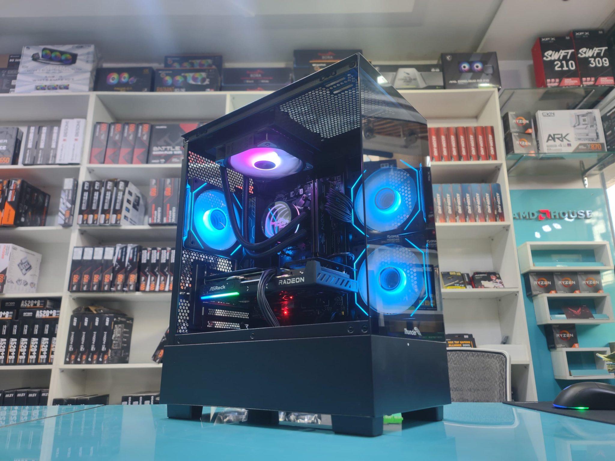 Thunder Black Fox PC Case mATX with 3x Infinity Mirror Fans - AMD House ...