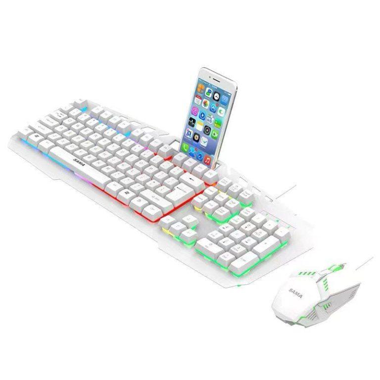 SAMA MK500 Luminous Gaming Keyboard + Mouse Combo - White - AMD House ...