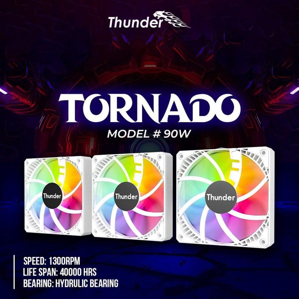 Thunder Tornado #90W 3x120mm ARGB Fan Kit White - AMD House - PC Gaming ...