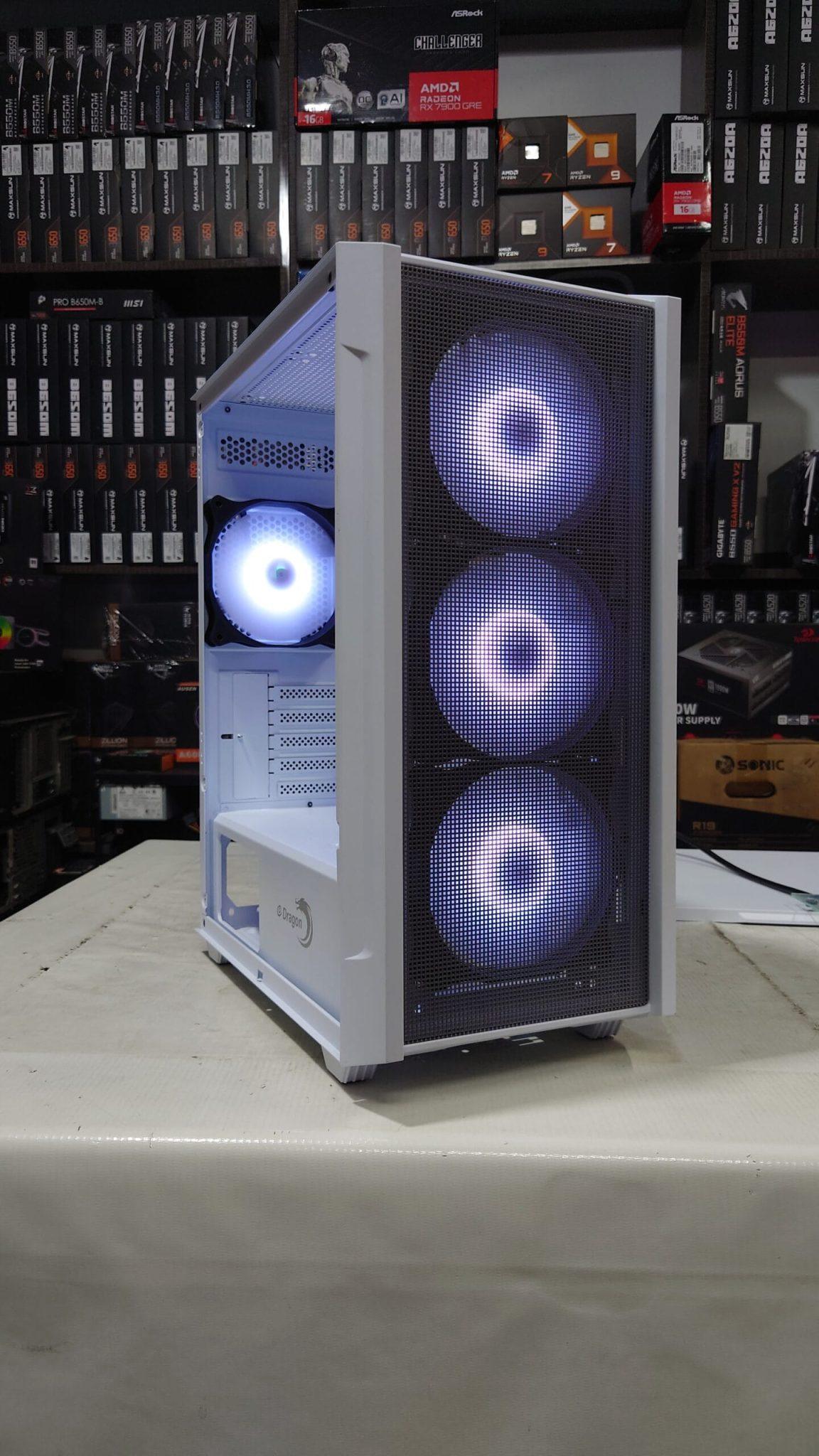 eDragon Syrax PC Case with 4x 120mm ARGB Fans(white) - AMD House - PC ...