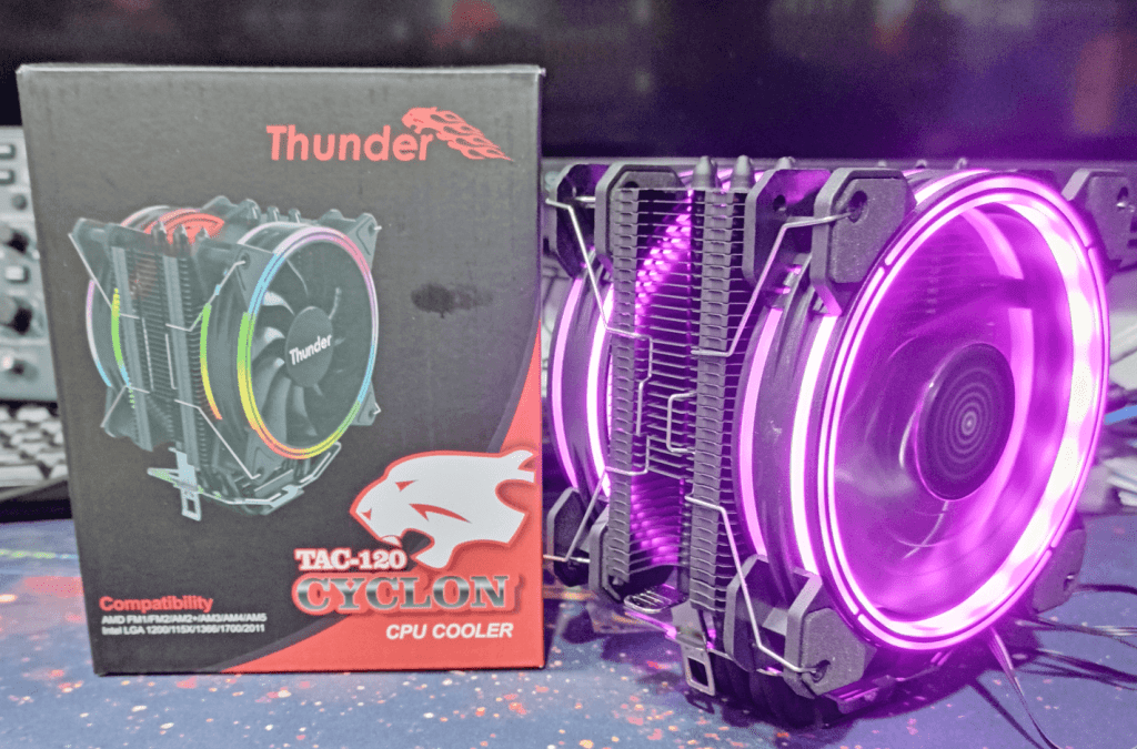 Thunder Cyclone 6-Direct Heatpipe CPU Cooler with 2x 120mm ARGB Fans ...