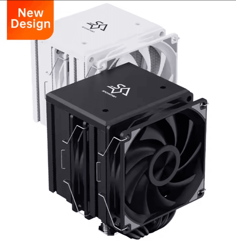 SNOWMAN MT660 6-Heatpipe Dual-Tower CPU Cooler Black Stealth - No ...