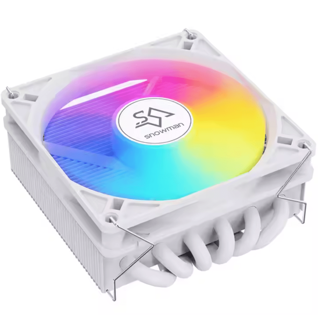 17. SNOWMAN MC45-6-ARGB White 6-Heatpipe ITX CPU Cooler with 90mm ARGB ...