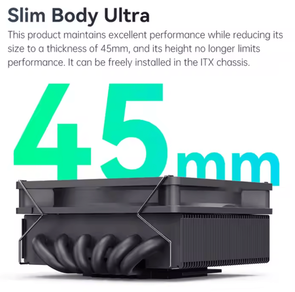 16. SNOWMAN MC45-6-ARGB Black 6-Heatpipe ITX CPU Cooler with 90mm ARGB ...