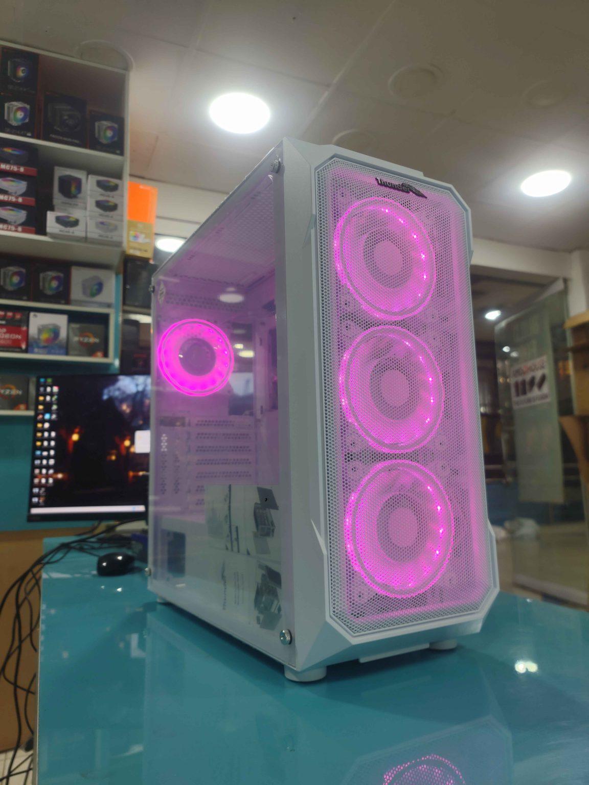 Thunder SCAR White Full ATX PC Case with 4x ARGB Fans - AMD House - PC ...