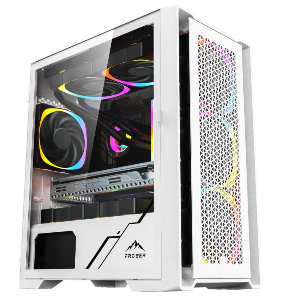 FROZER Chamber White PC Case with 3x ARGB Fans - AMD House - PC Gaming ...