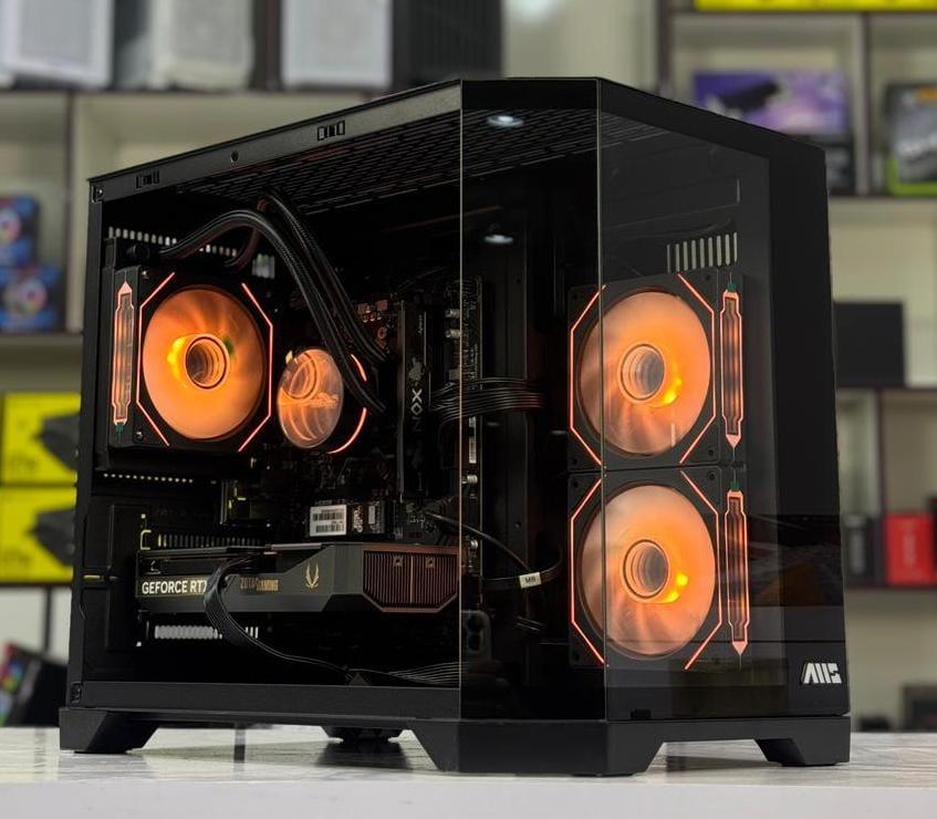 AMS Furion mATX PC Case with 3x Infinity Mirror ARGB Fans (black) - AMD ...