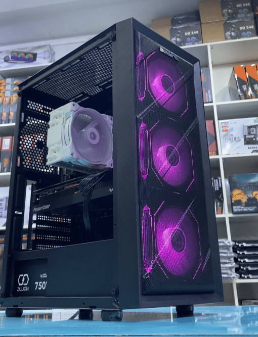 Thunder Halberd ATX PC Case with 3x ARGB Infinity Mirror Fans(Black ...