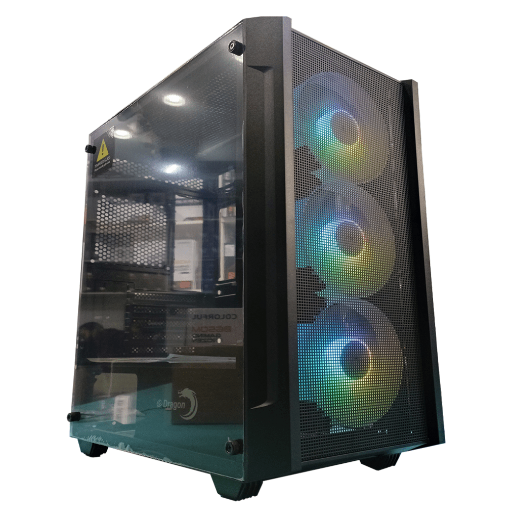 eDragon Syrax Mesh PC Case mATX with 3x ARGB Fans (Black) - AMD House ...