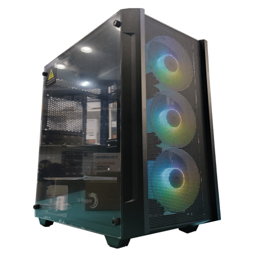 eDragon Syrax Mesh PC Case mATX with 3x ARGB Fans (Black) - AMD House ...
